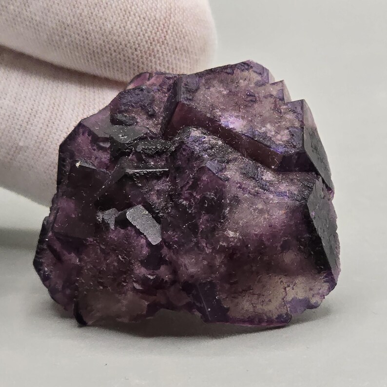 Fluorite – Deep Purple Zoned Cubic Cluster From Okorusu Mine, Namibia ...