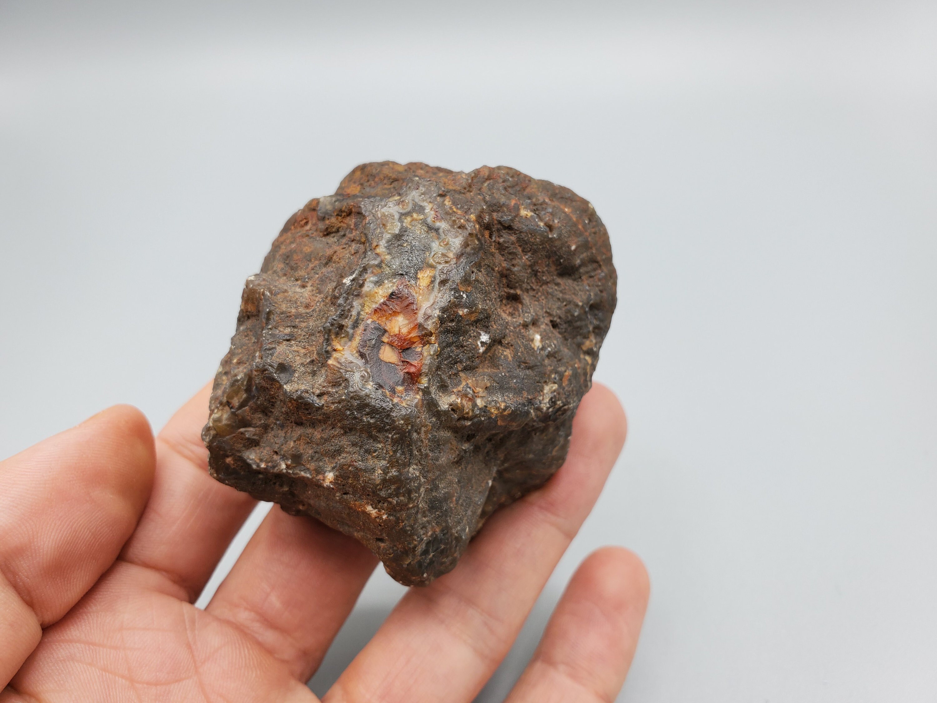 Polished Crater Agate Geode Hematite Volcanic UV Reactive | Etsy