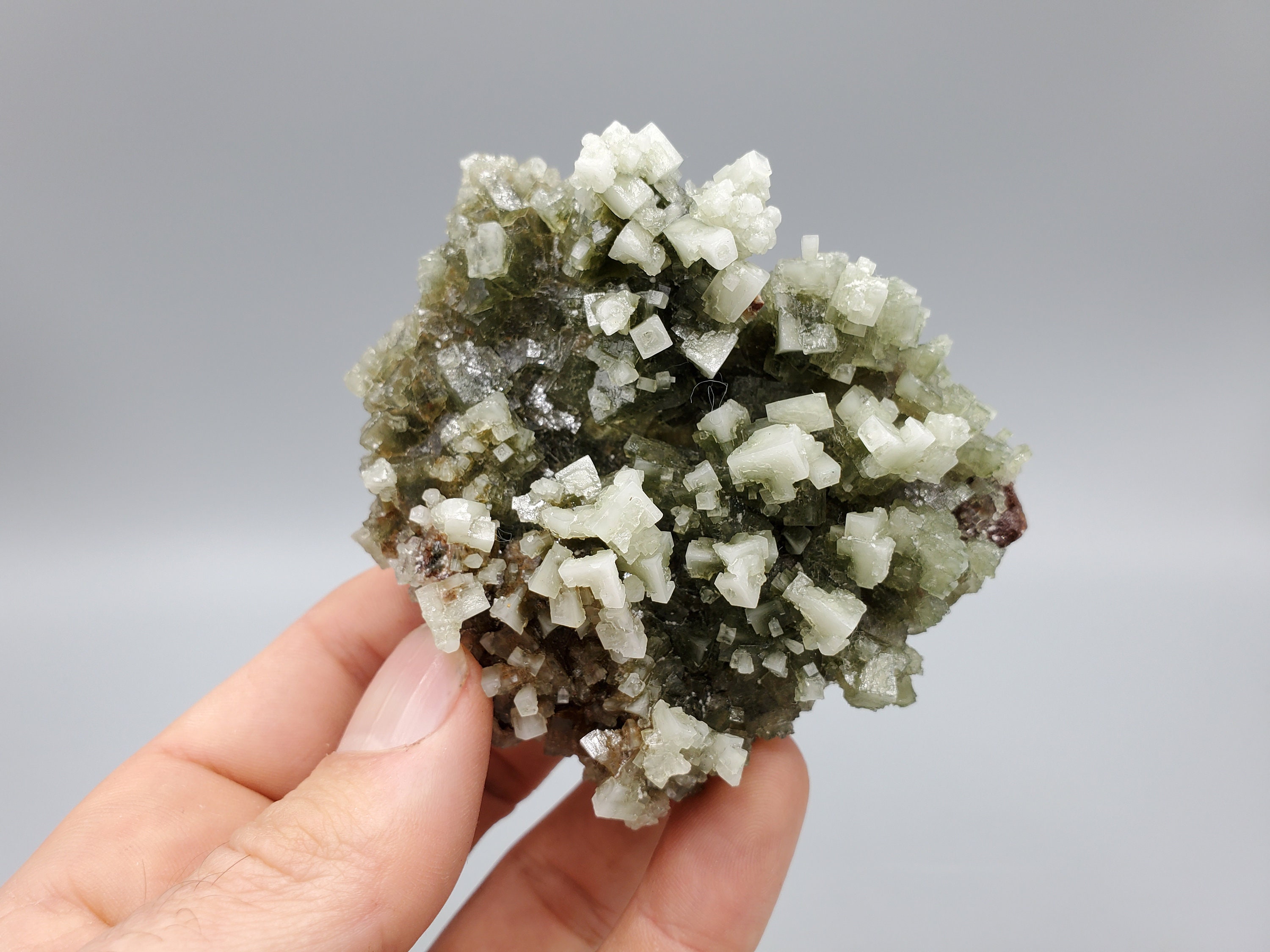 Green Skeletal Halite Crystals With Tolbachite - Etsy