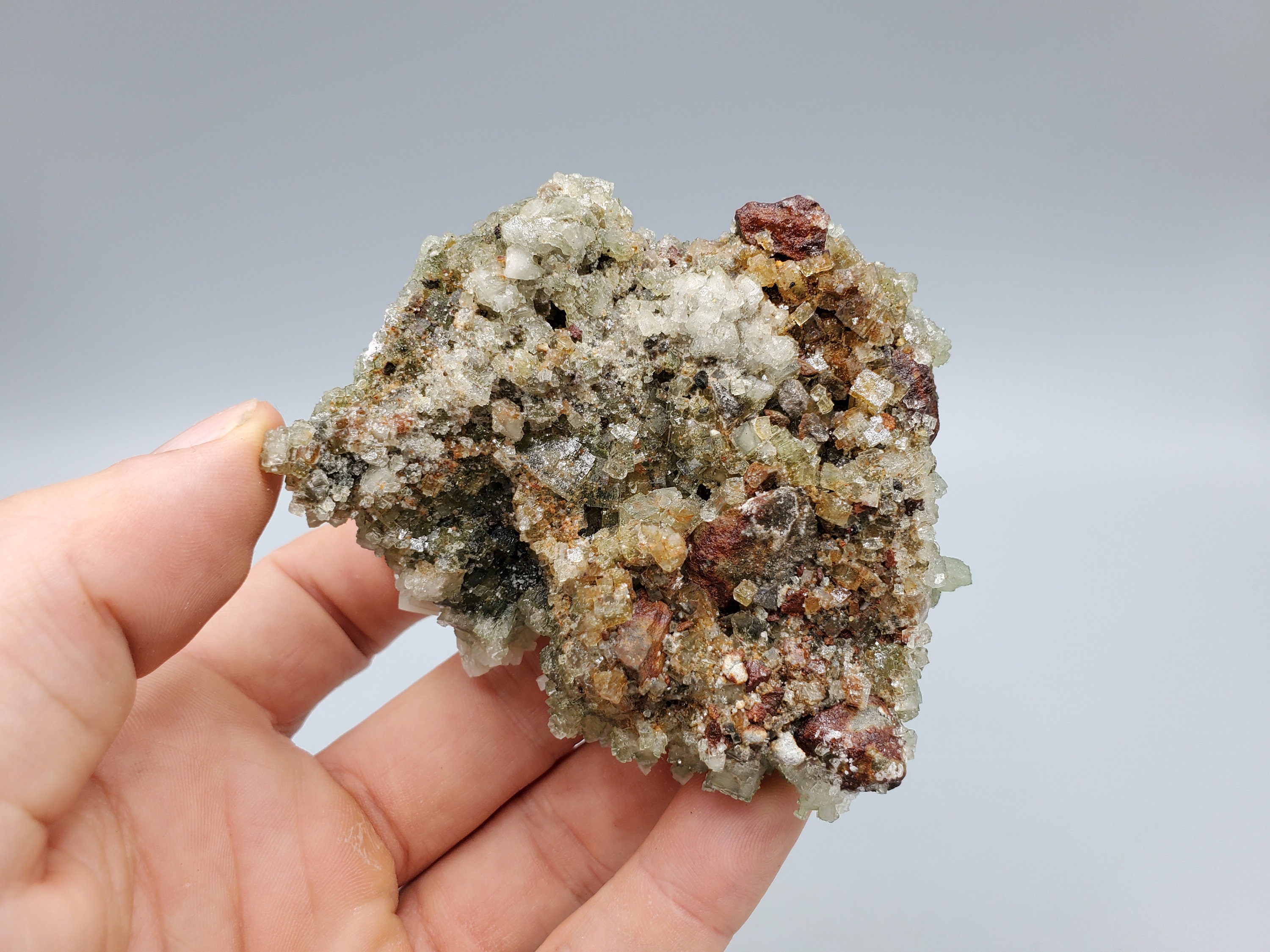 Green Skeletal Halite Crystals With Tolbachite | Etsy