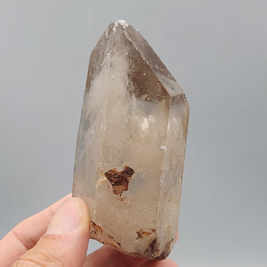 Smoky Quartz Point With White Inclusions From Nigeria – 205 G - Etsy
