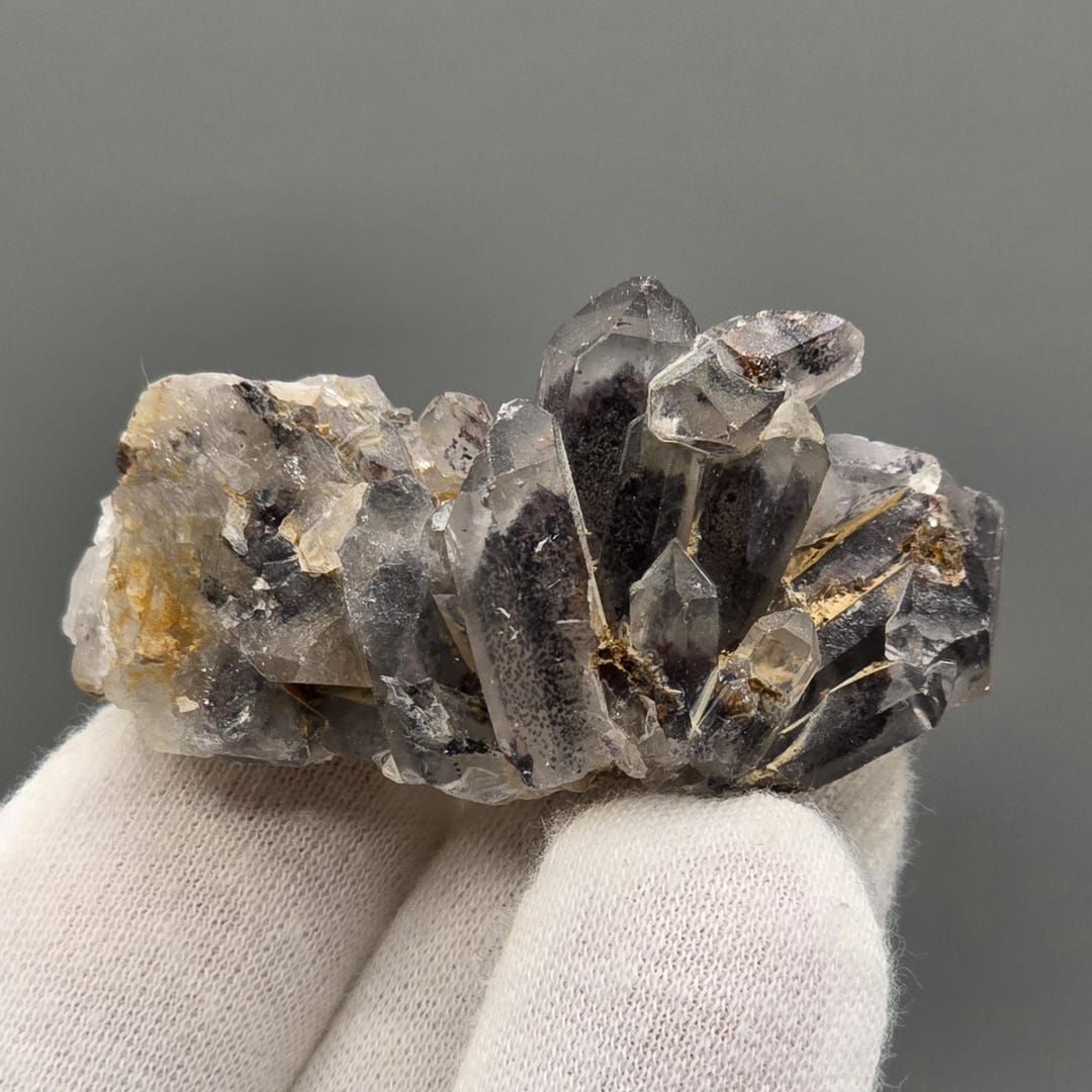 Black Phantom Quartz Cluster With Iron-oxide Phantom Inclusions ...