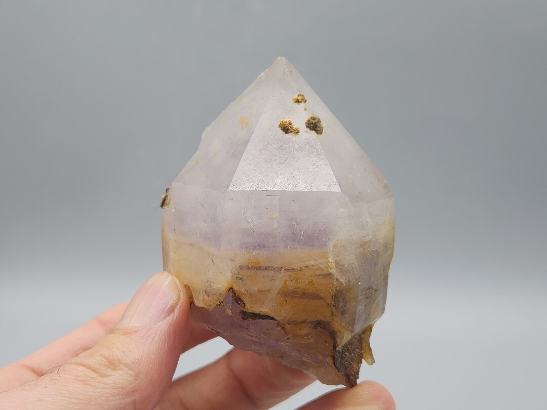 Rare Yellow Colloidal Goethite-banded Quartz With Amethyst Core – Wario ...
