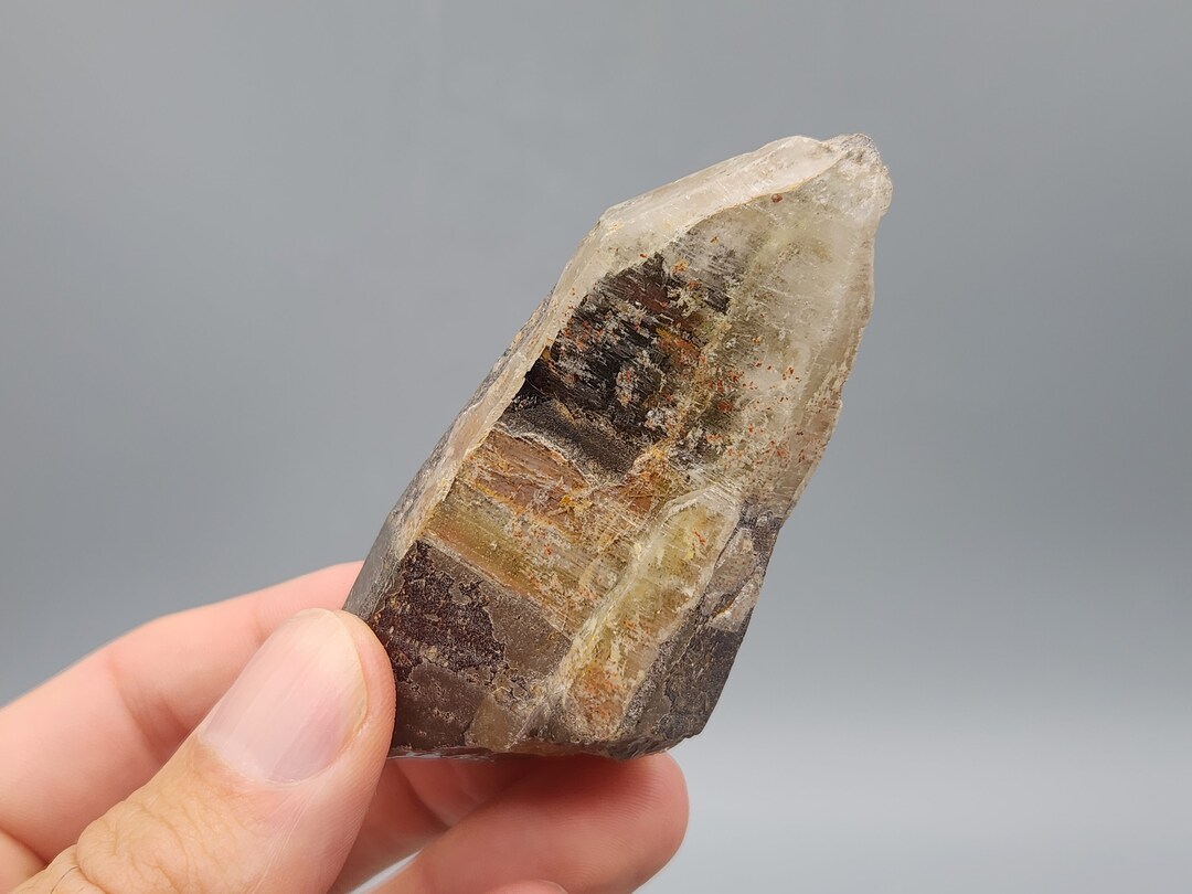 Rare Smoky Quartz With Second Growth of White Chlorite and Unknown ...