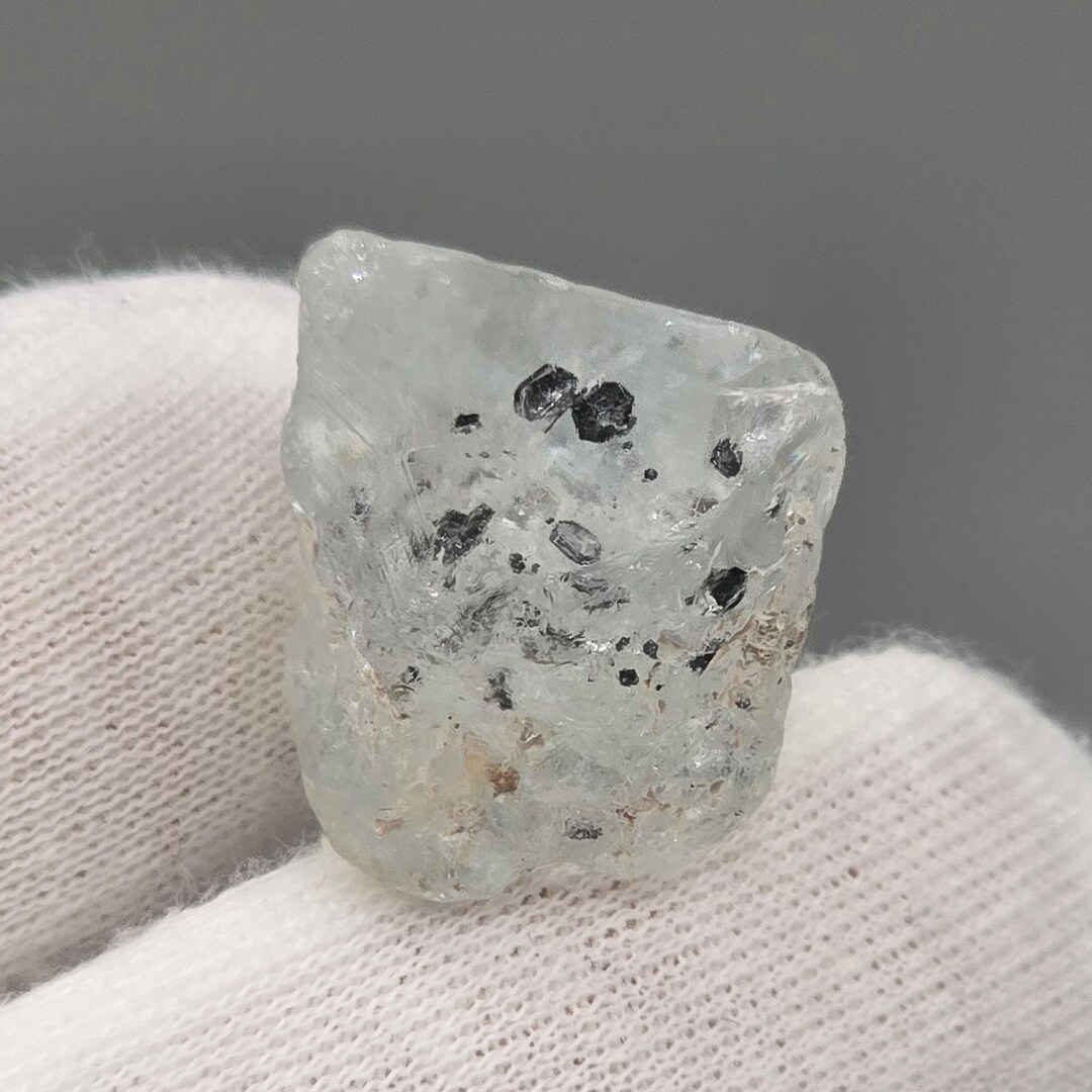 Rare Pale Blue Topaz With Hexagonal Hematite Platelets – Bauchi ...