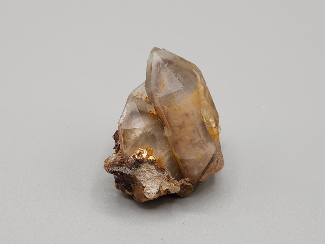 Rare Multicolor Quartz Cluster – Yellow Colloidal Goethite-banded ...