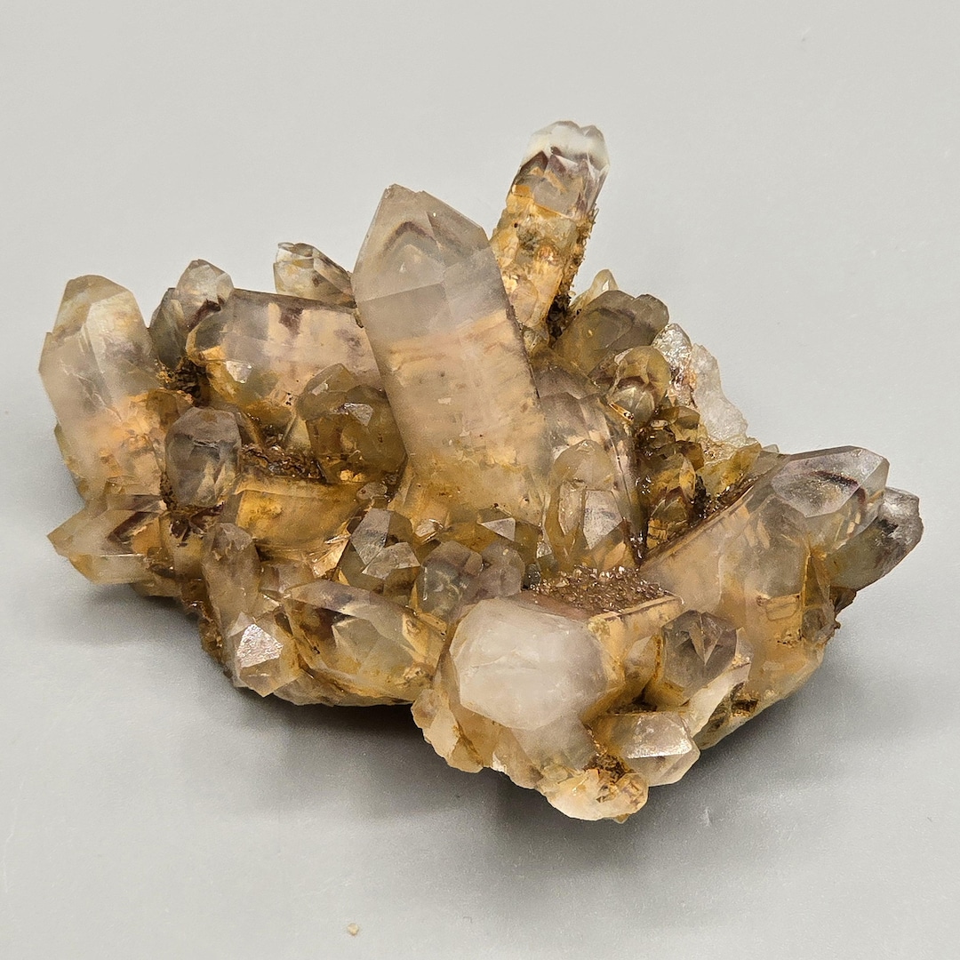 Multicolor Quartz Cluster – Yellow Colloidal Goethite-banded – Wario ...