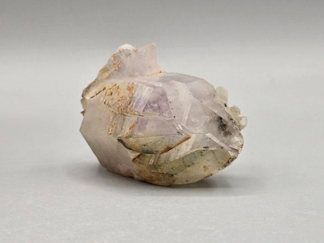 White Chlorite Phantom Quartz With Green Chlorite and Amethyst From ...