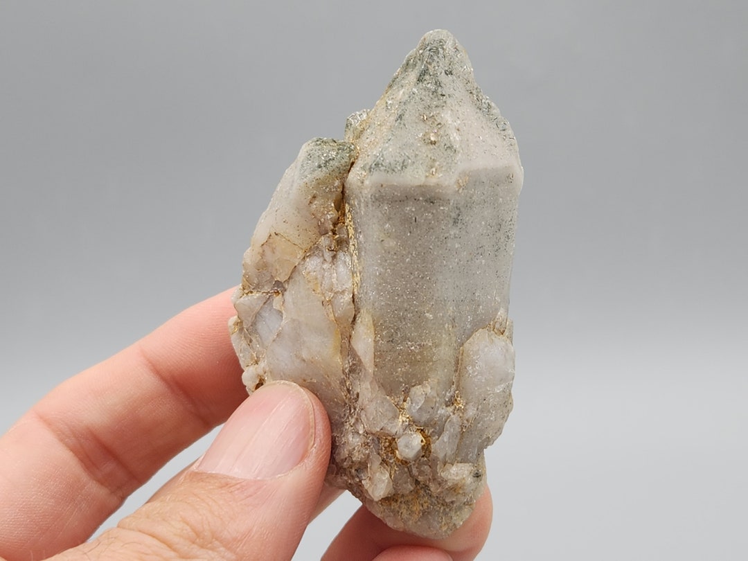 Second Growth White Candle Quartz With Actinolite Needle Inclusions - Etsy