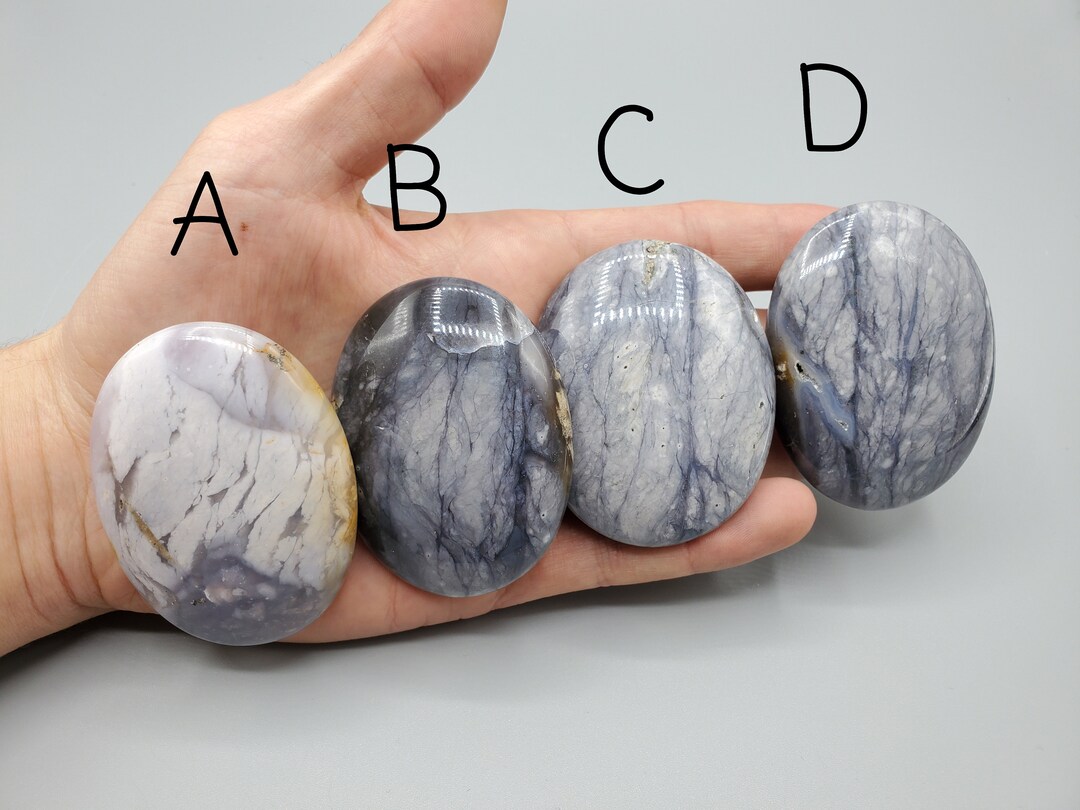 Gran piedra de palma de calcedonia morada - Etsy España