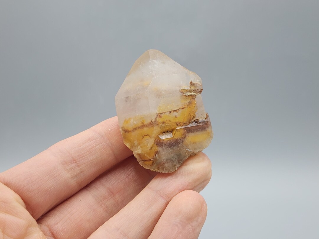 Rare Yellow Colloidal Goethite-banded Quartz With Amethyst Core – Wario ...