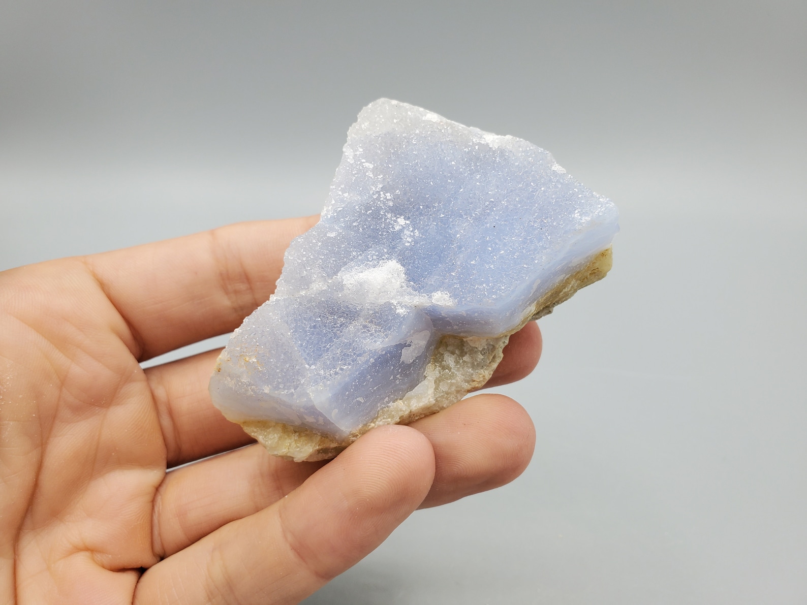 Blue Chalcedony Druzy Stone from Turkey | Etsy