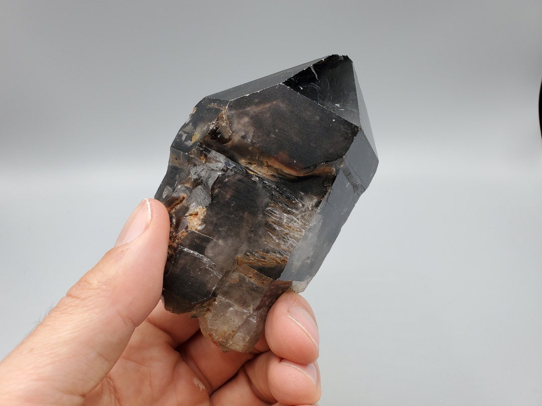 Rare Natural Elestial Black Morion Quartz Crystal - Etsy