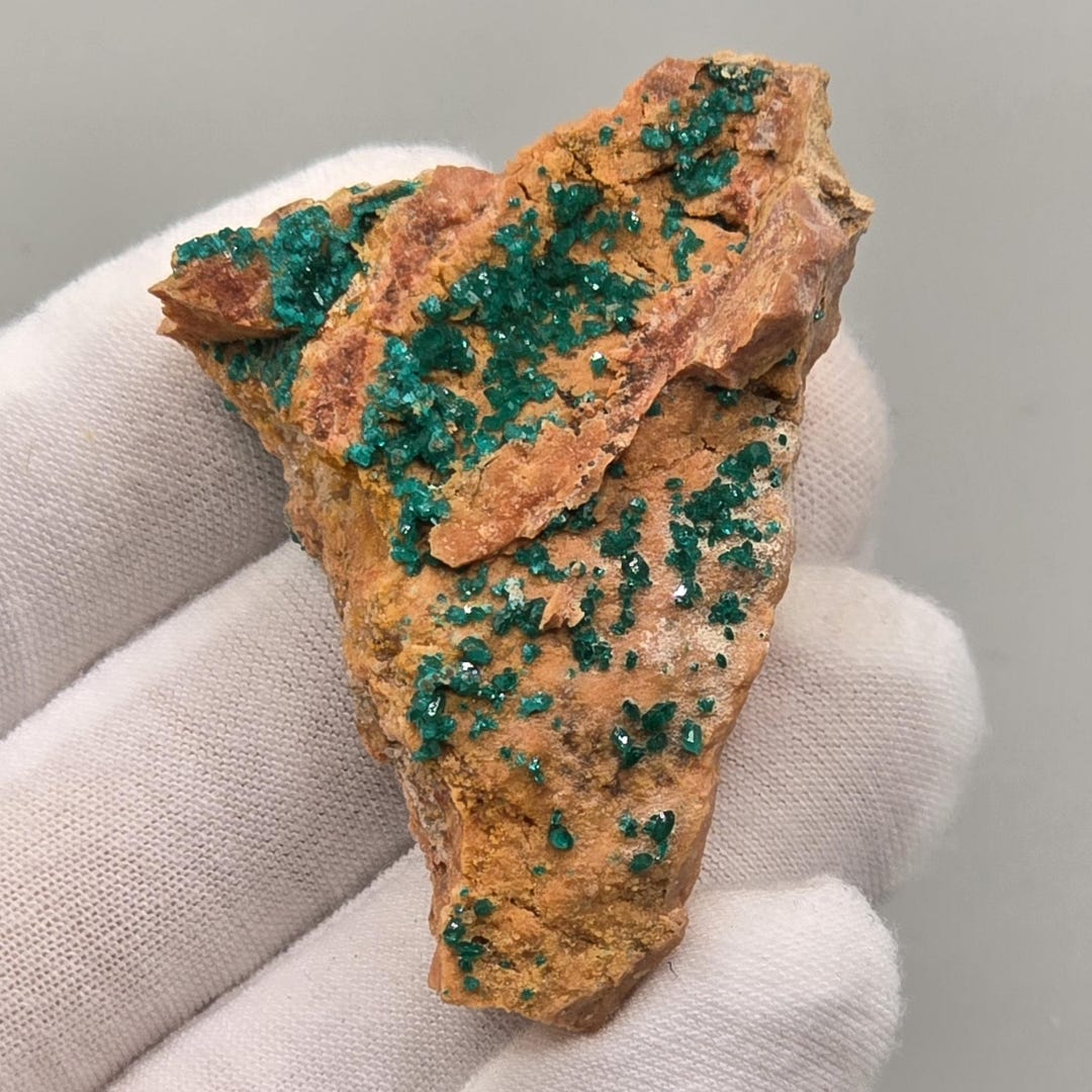 Dioptase on Ferruginous Matrix – Kaokoveld District, Namibia (45.64 G ...