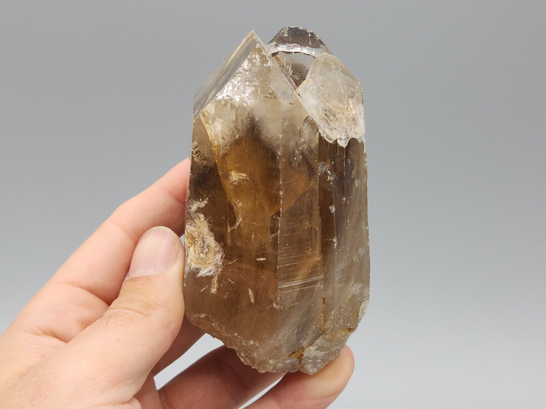 Triple Terminated Smoky Quartz Crystal - Etsy