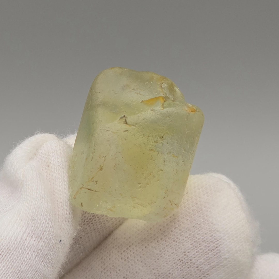 Greenish Alluvial Topaz – 19 G Natural Untreated River-worn Crystal ...