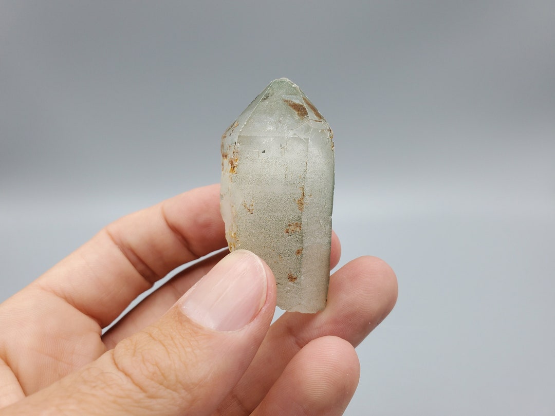 White Chlorite Phantom Quartz With Green Chlorite - Etsy