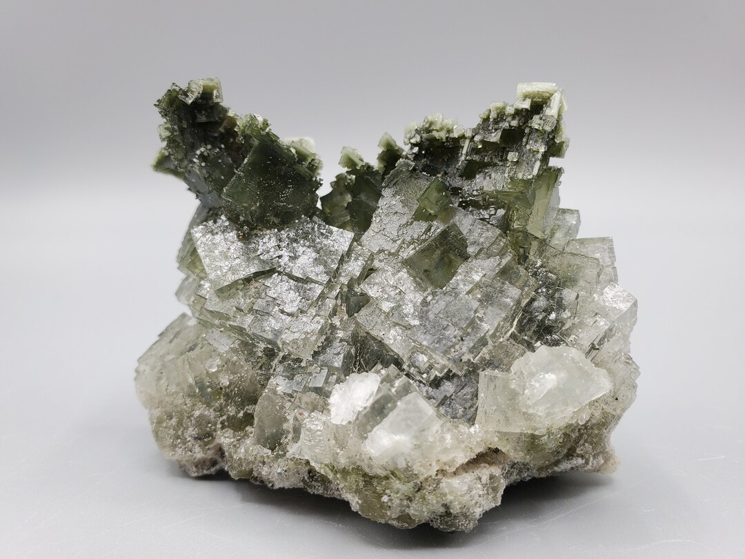 Green Skeletal Halite Crystals With Tolbachite - Etsy