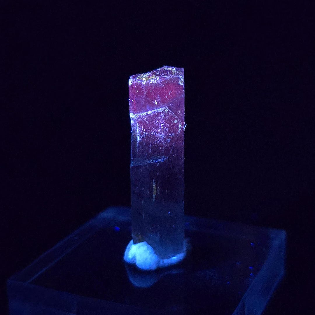 Vanadium Aquamarine Crystal - Beryl With Rare Red UV Fluorescence – Jos ...