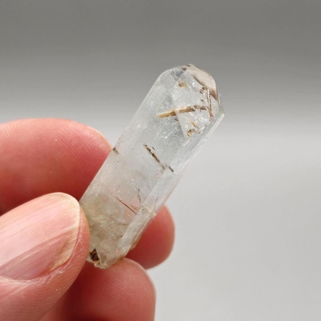 Fluorescent Topaz- Rare Yellow UV Reactive - Elongated Bi-color With ...