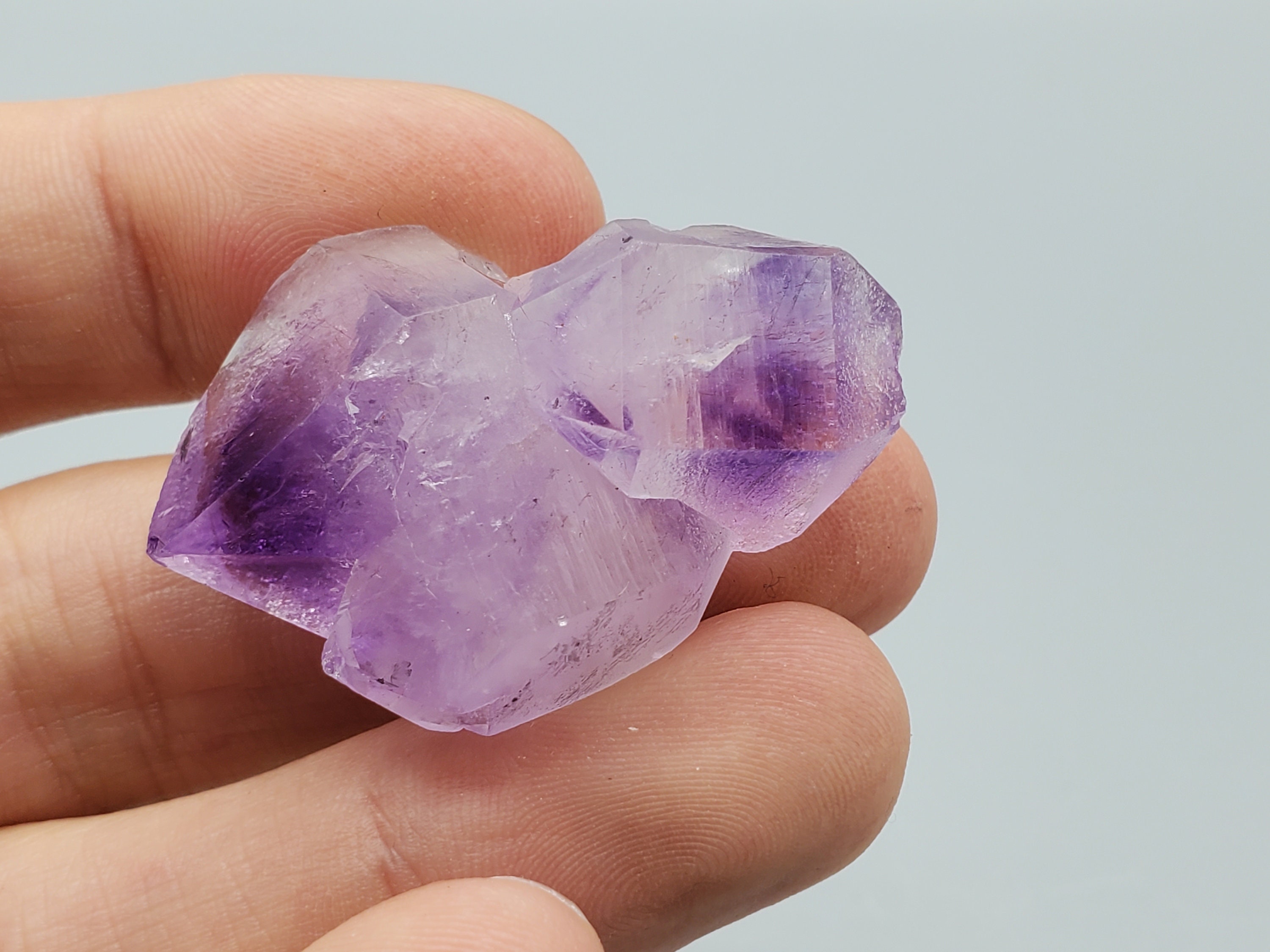 Hourglass Amethyst DT Purple Phantom Crystal From Morocco | Etsy UK