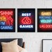 Set of 3 Neon Gaming Poster, Digital Print Video Game Poster, Printable ...