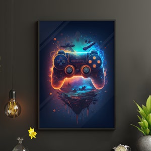 Cool Gaming Console Poster, Printable Video Game Wall Art, Digital ...