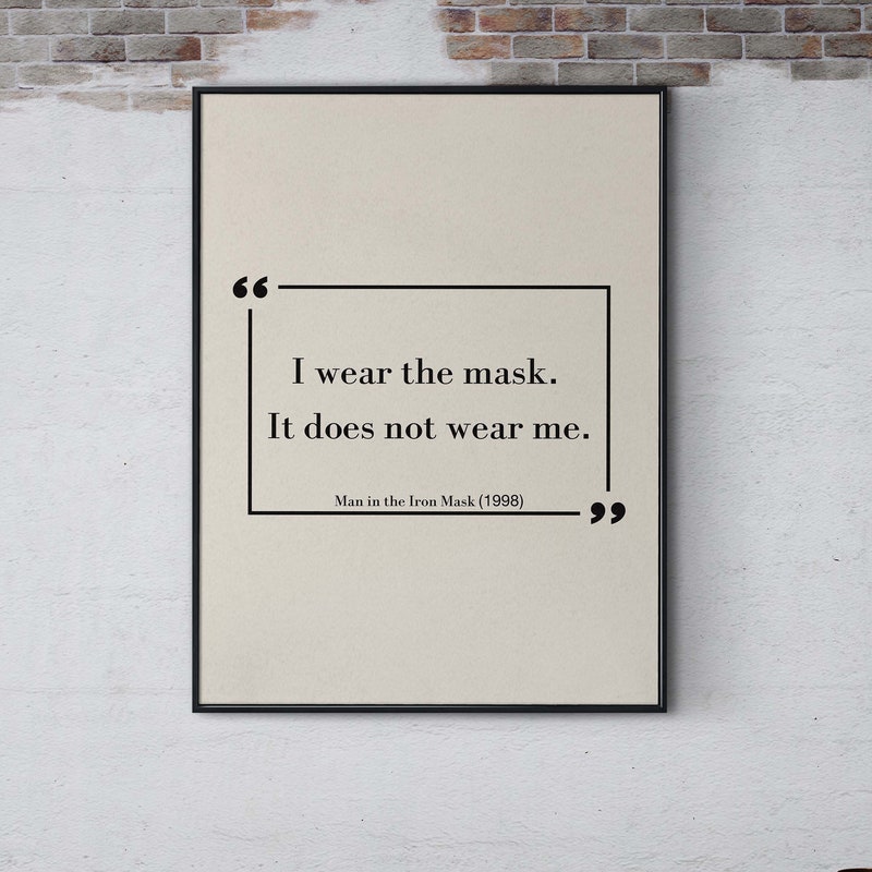 Mask Quote - Etsy