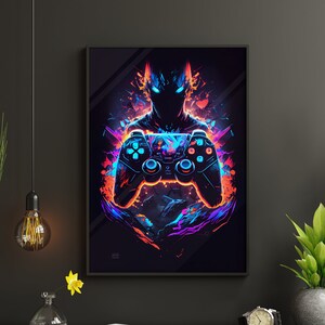 Gaming Console Poster, Printable Video Game Wall Art, Digital Video ...