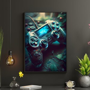 Gaming Console Poster, Printable Video Game Wall Art, Digital Video ...