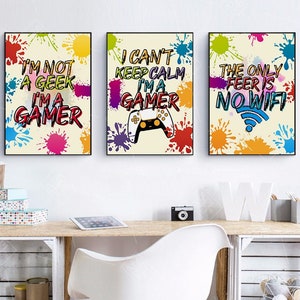 Set of 3 Gaming Wall Posters, Digital Print Wall Art, Printable Game ...
