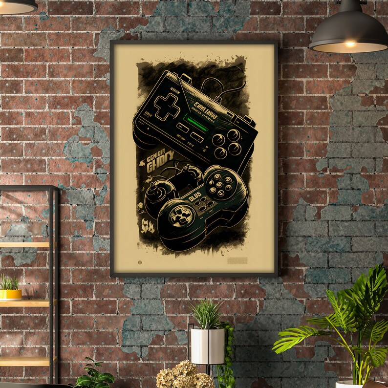 Set of 9 Cool Gaming Posters, Video Game Print, Printable Gaming Wall ...