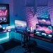 Gamer Girl Neon Poster, Digital Print Gaming Room Decor Wall Art ...