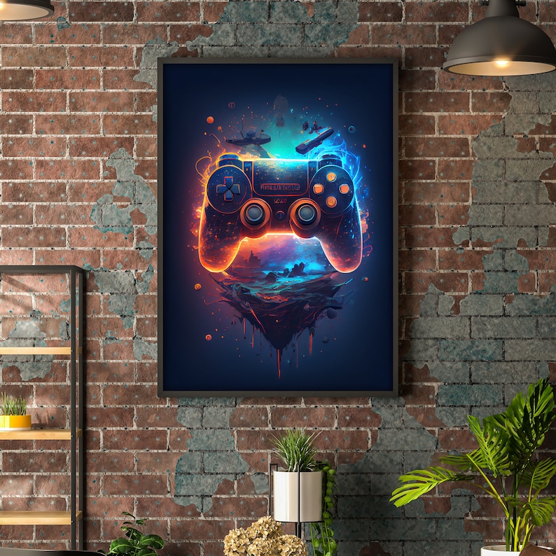 Cool Gaming Console Poster, Printable Video Game Wall Art, Digital ...