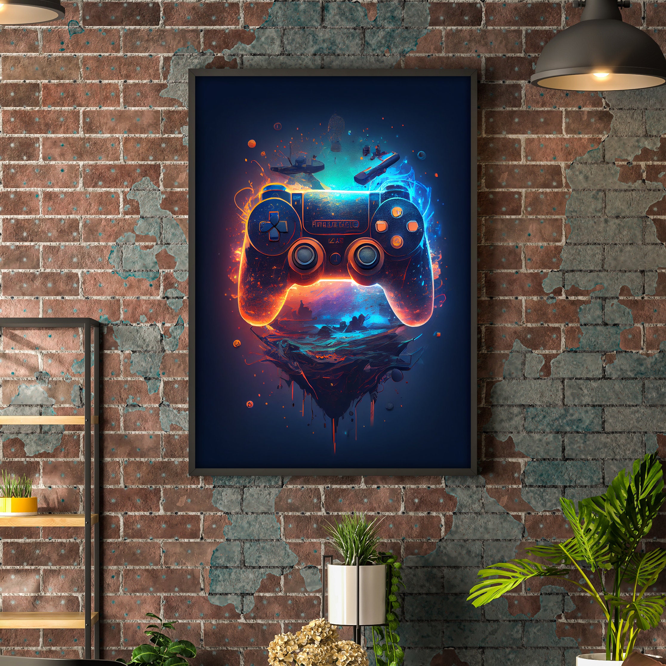 Cool Gaming Console Poster, Printable Video Game Wall Art, Digital ...
