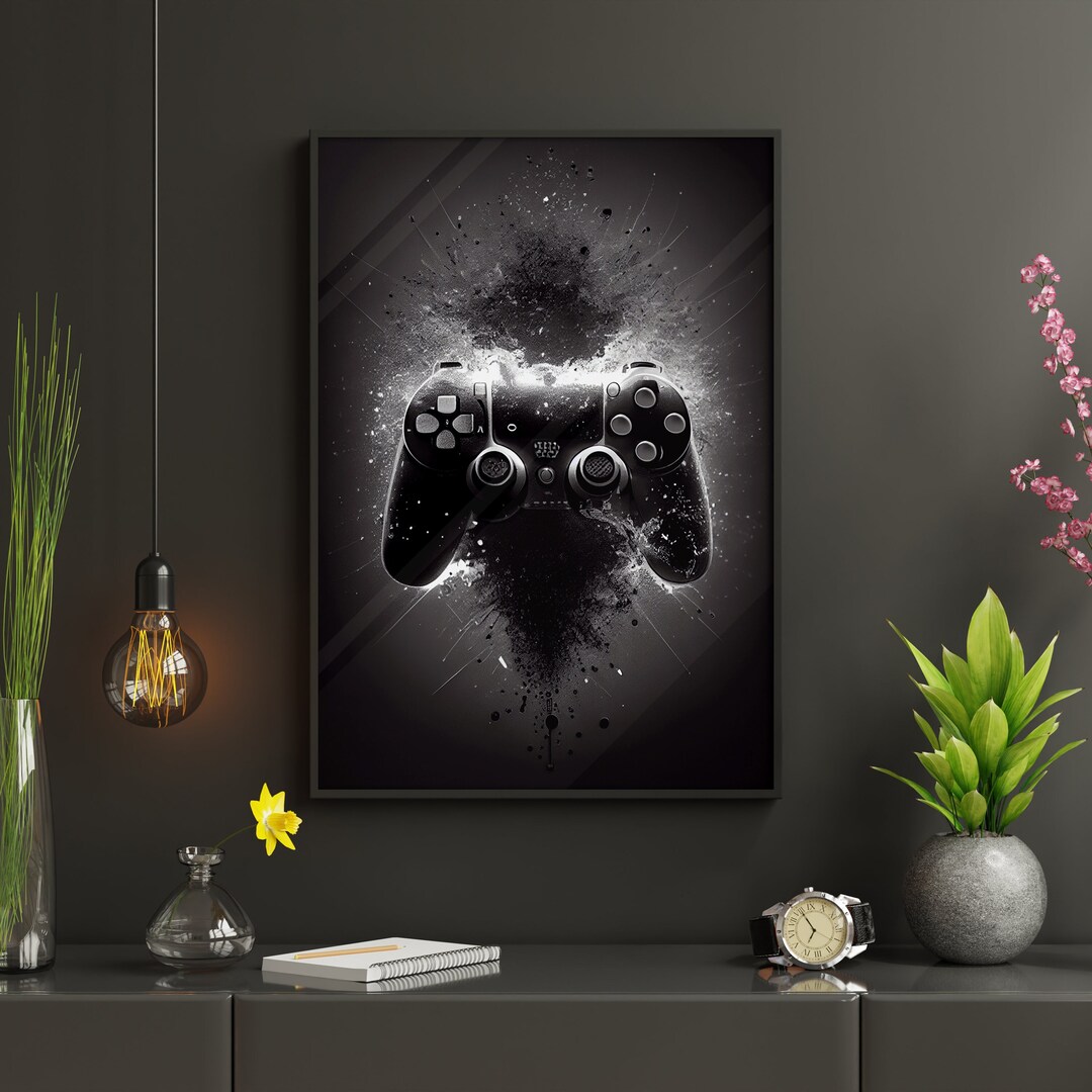 Gaming Console Poster, Printable Video Game Wall Art, Digital Video ...