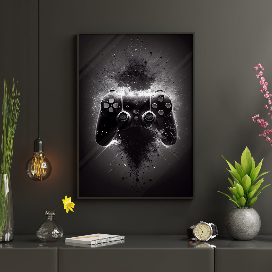 Gaming Console Poster, Printable Video Game Wall Art, Digital Video ...