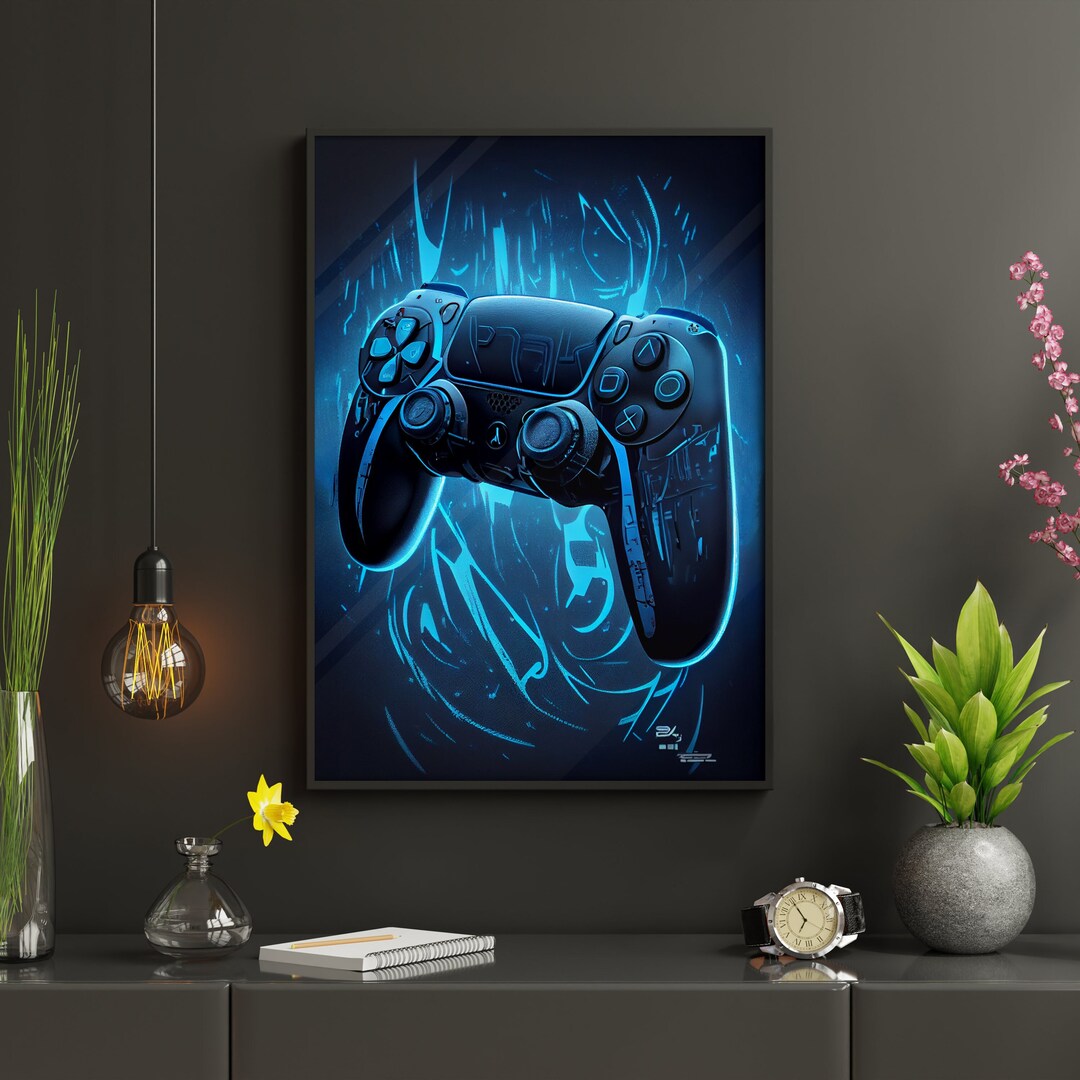 Game Controller Poster, Printable Video Game Wall Art, Gaming Room ...