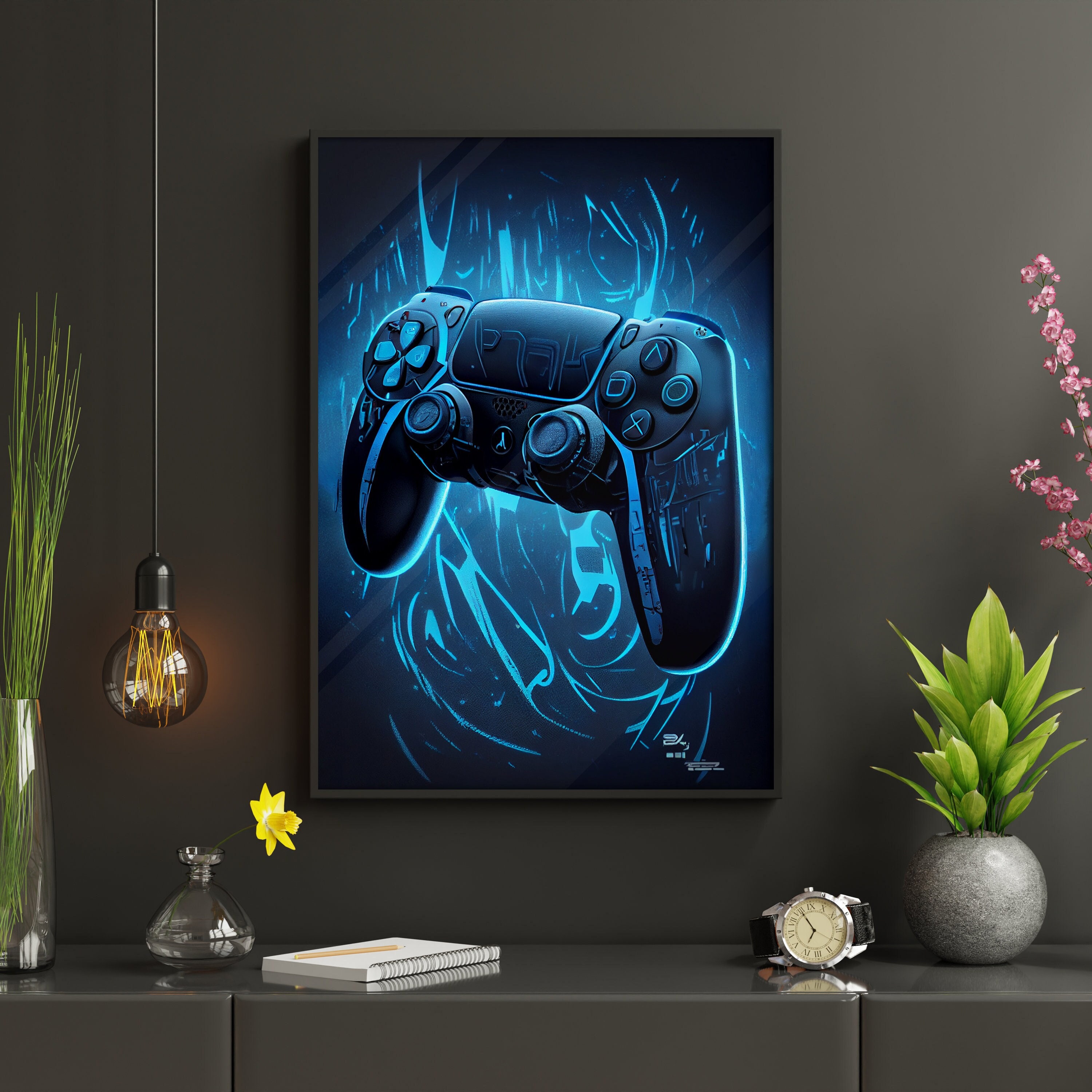 Game Controller Poster, Printable Video Game Wall Art, Gaming Room ...