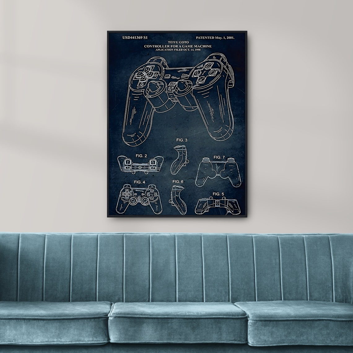 Game Console Blueprint Poster, Printable Video Game Wall Art, Gamer ...