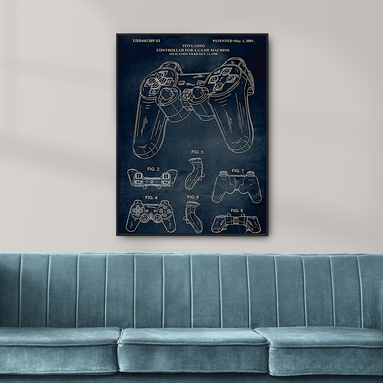 Game Console Blueprint Poster, Printable Video Game Wall Art, Gamer ...