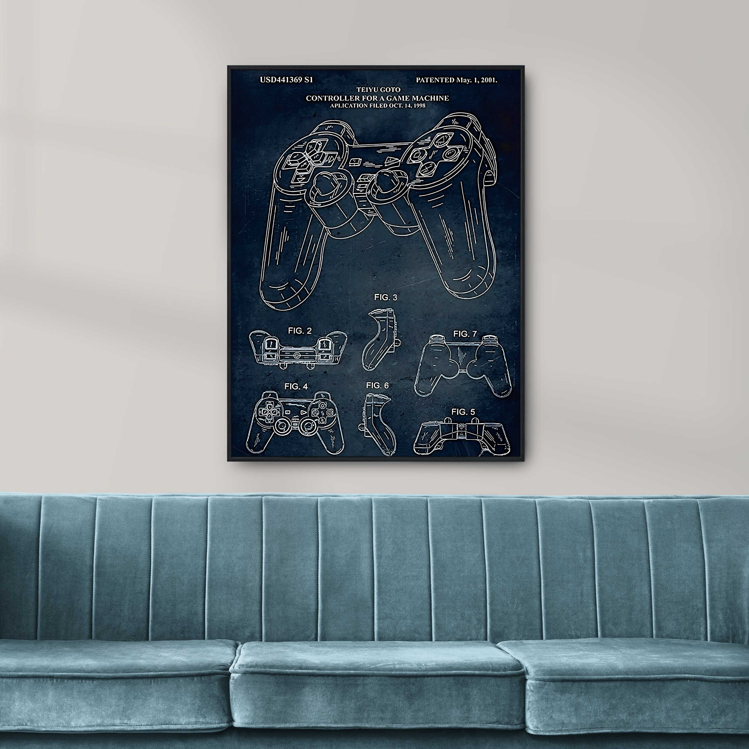 Game Console Blueprint Poster, Printable Video Game Wall Art, Gamer ...