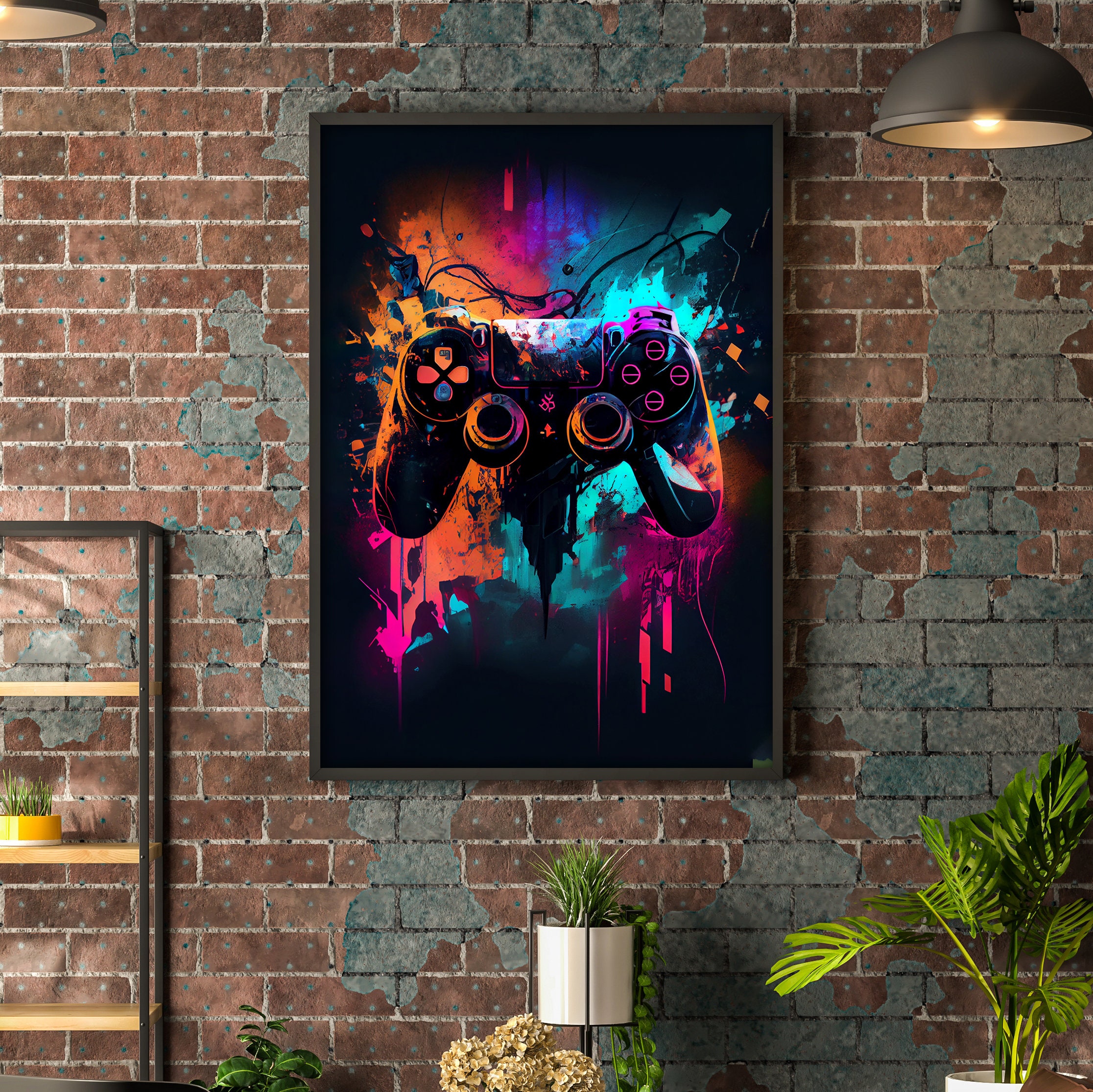 Gaming Console Poster, Printable Video Game Wall Art, Digital Video ...