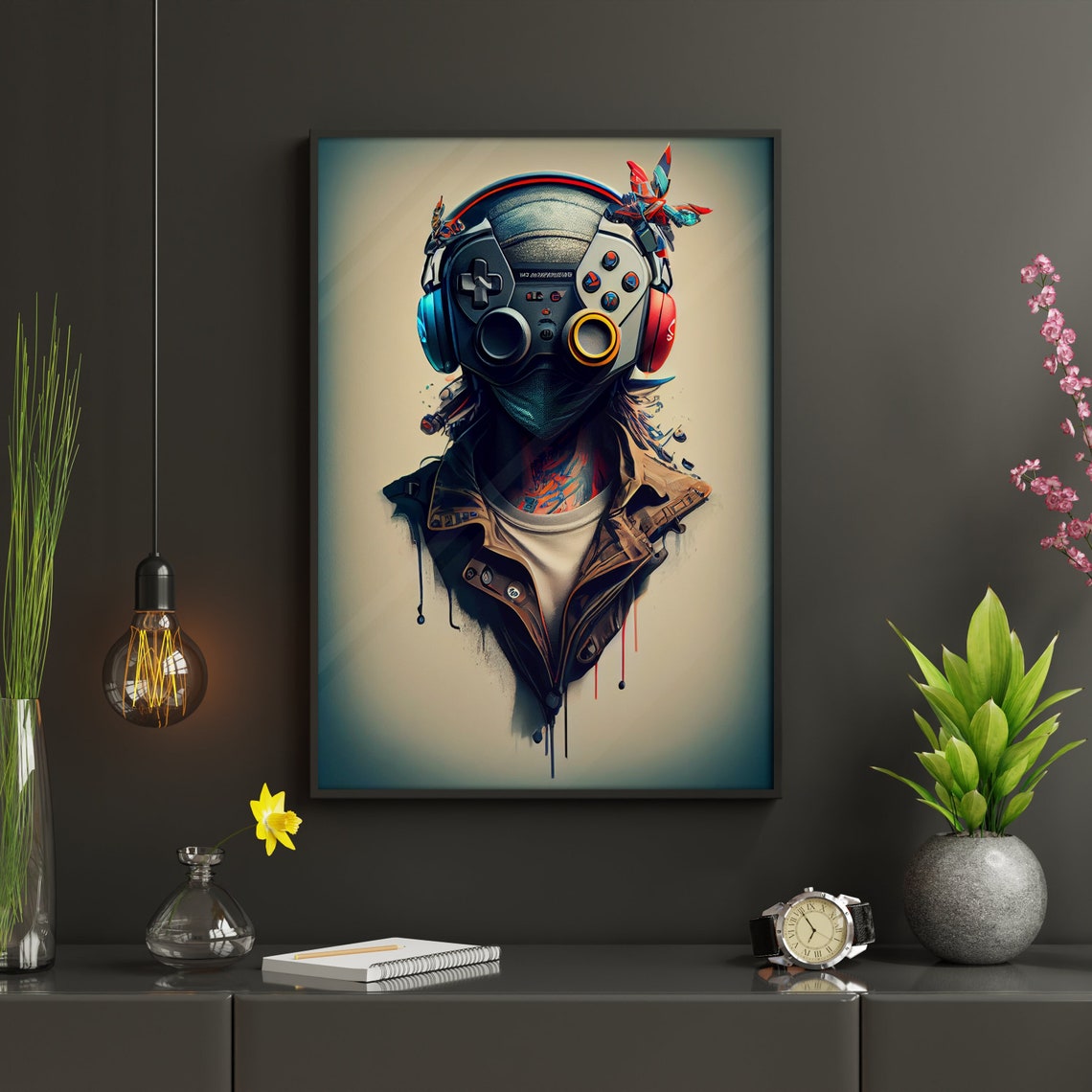 Gaming Console Poster, Printable Video Game Wall Art, Digital Video ...