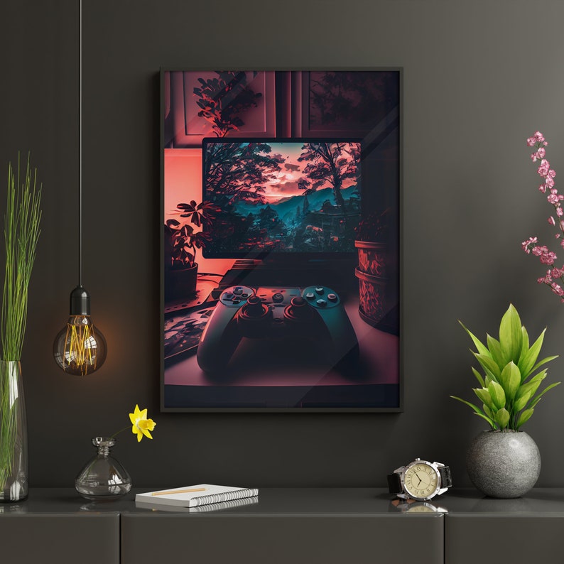 Set of 9 Cool Gaming Posters, Video Game Print, Printable Gaming Wall ...