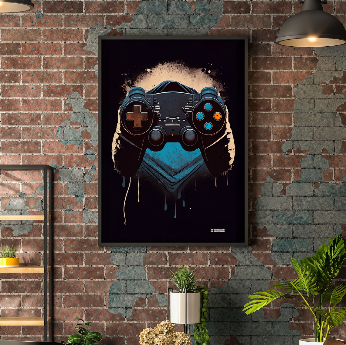 Cool Gaming Controller Poster Printable Video Game Wall Art, Digital ...