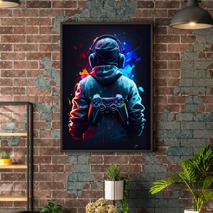 Gaming Console Poster, Printable Video Game Wall Art, Digital Video ...
