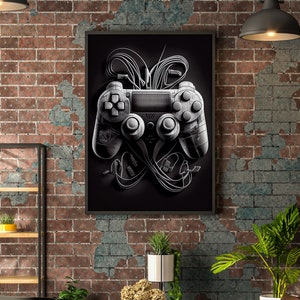 Gaming Console Poster, Printable Video Game Wall Art, Digital Video ...
