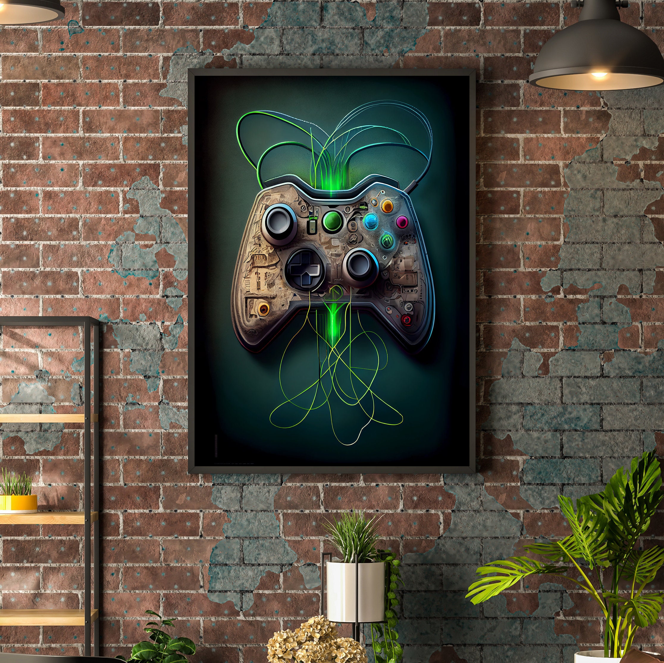 Gaming Console Poster, Printable Video Game Wall Art, Digital Video ...