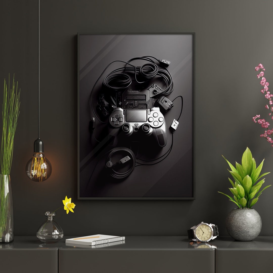 Cool Gaming Console Poster, Printable Video Game Wall Art, Digital ...